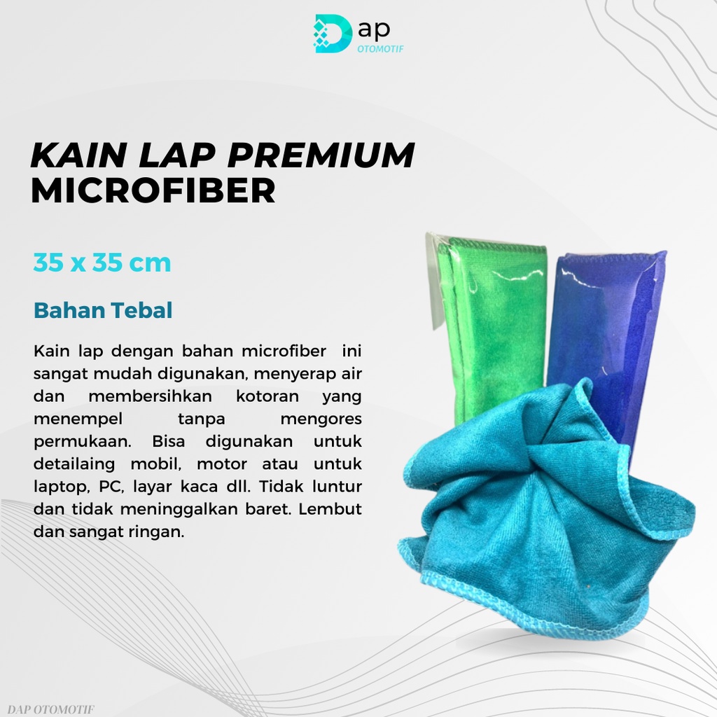 Jual Kain Lap Microfiber Premium - 35x35 cm | Shopee Indonesia