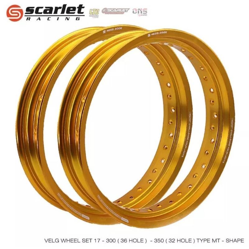 Jual VELG SCARLET RACING MT 300 350 17 VELG SUPERMOTO | Shopee Indonesia