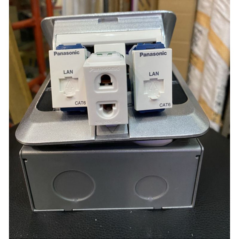 Jual stop kontak lantai panasonic cat6 cat 6 floor soket panasonic ...