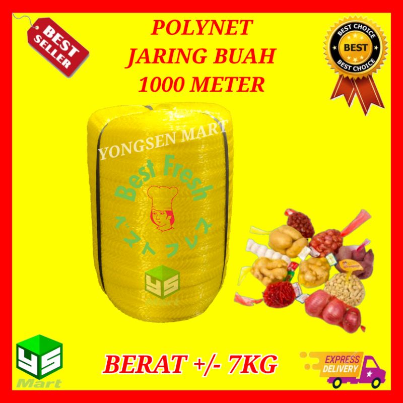 Jual Polynet roll 1000 meter besar jumbo 1000m 1000 m , waring , rambang , jaring buah , jaring ...