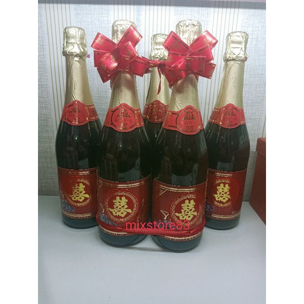 Jual HAW A red sparkling juice/wine sangjit (harga sepasang) | Shopee ...