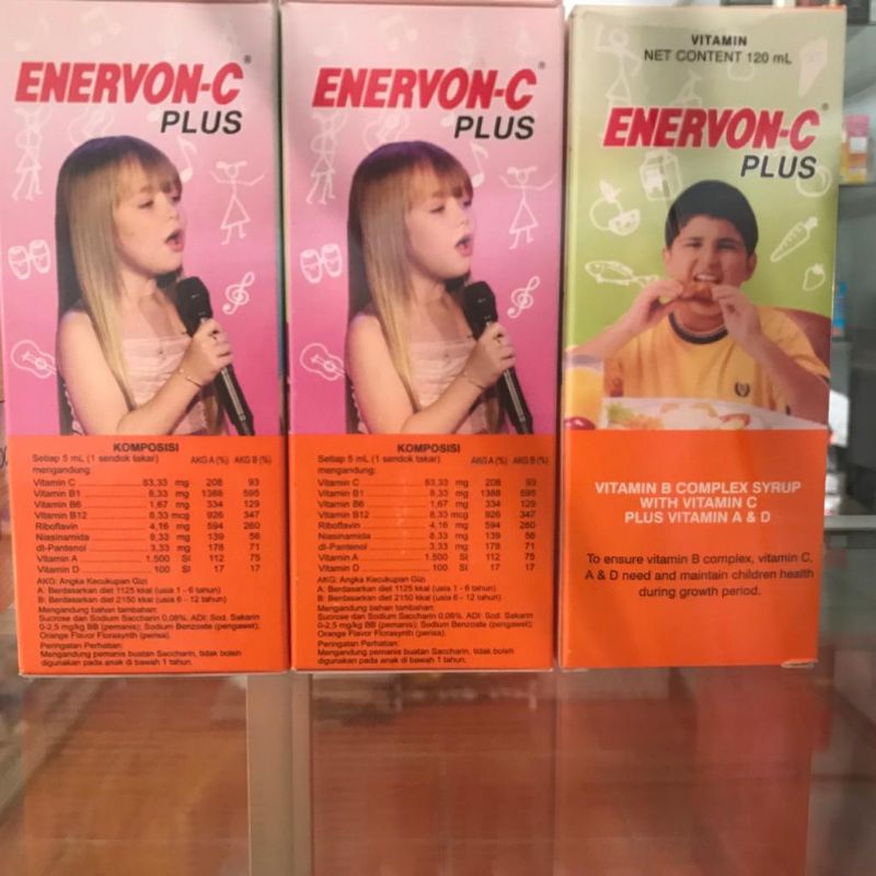 Jual Enervon C Plus Syrup 120 ml | Shopee Indonesia