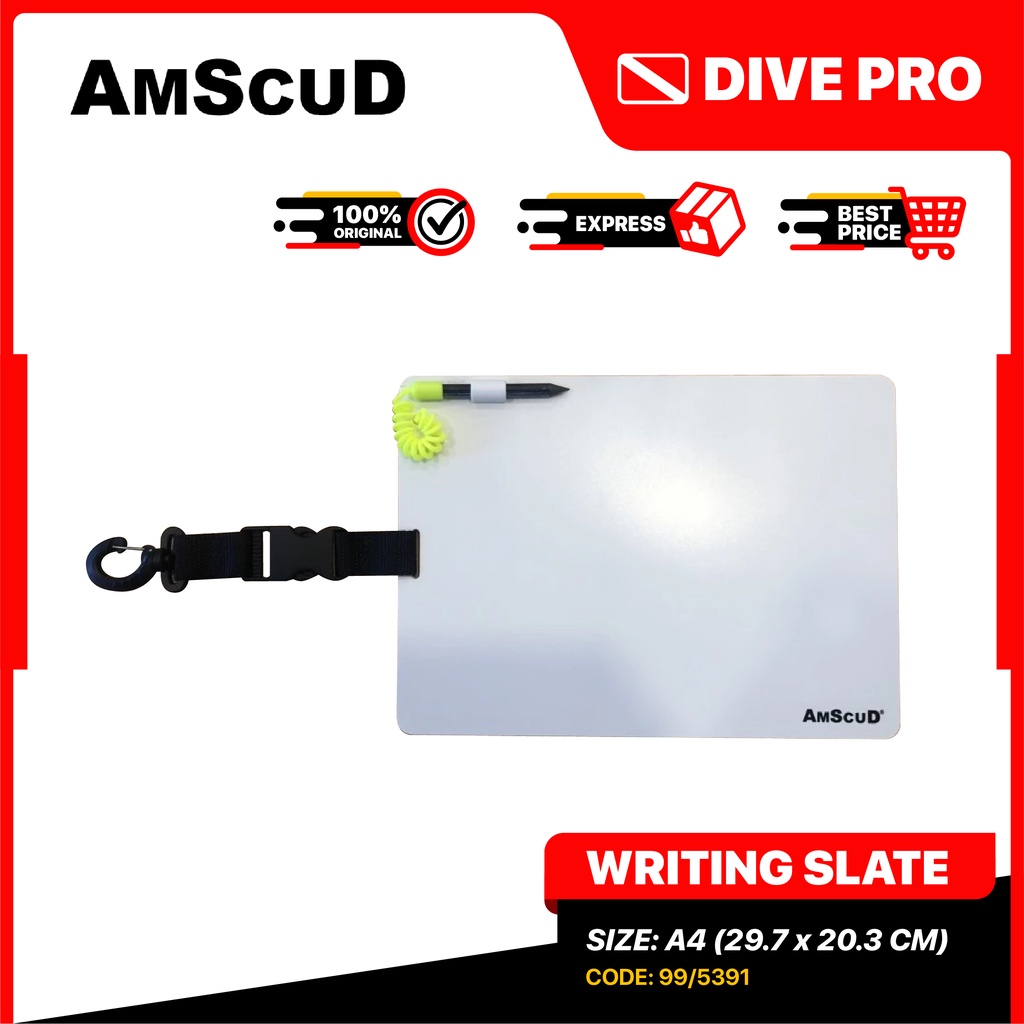 Jual AMSCUD QUICK RELEASE WRITING SLATE GLOW IN THE DARK W/PENCIL ...