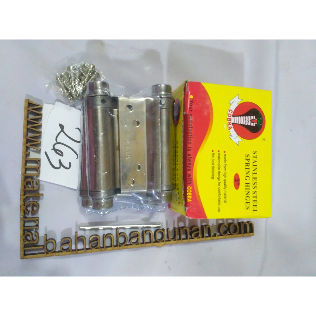 Jual engsel koboi stainless steel 3 inch COBRA push and pull buka pintu ...
