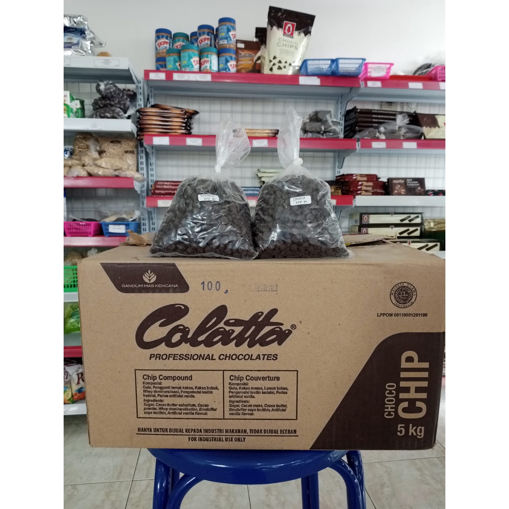 Jual COLATTA CHOCO CHIPS 5KG (KEMASAN 250GR) | Shopee Indonesia