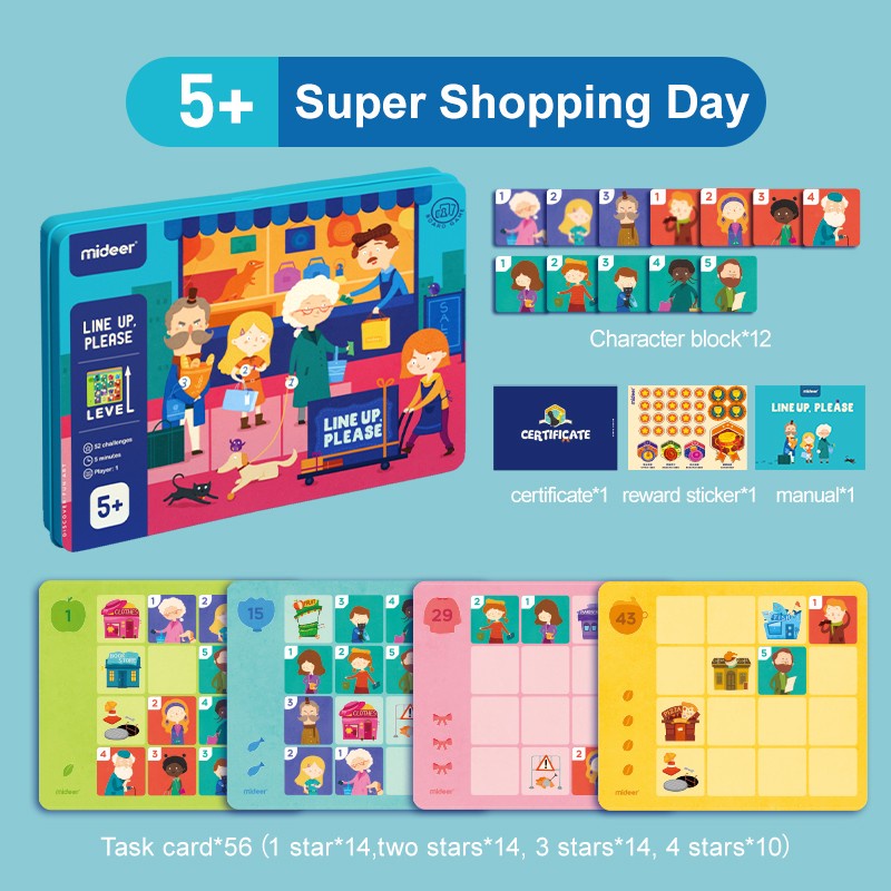 Jual Mideer Line Up Please mainan edukasi board game anak montessori ...