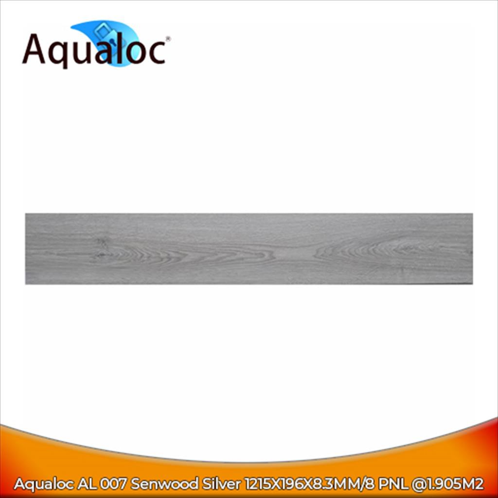 Jual Aqualoc Vinyl Click AL007 Senwood Silver 1215X196X8.3MM - Lantai K ...