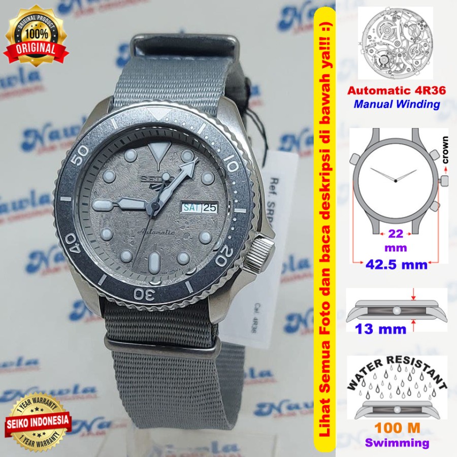 Jual Seiko 5 Sports SRPG61K1 Automatic Grey Pattern - Jam Tangan Pria ...