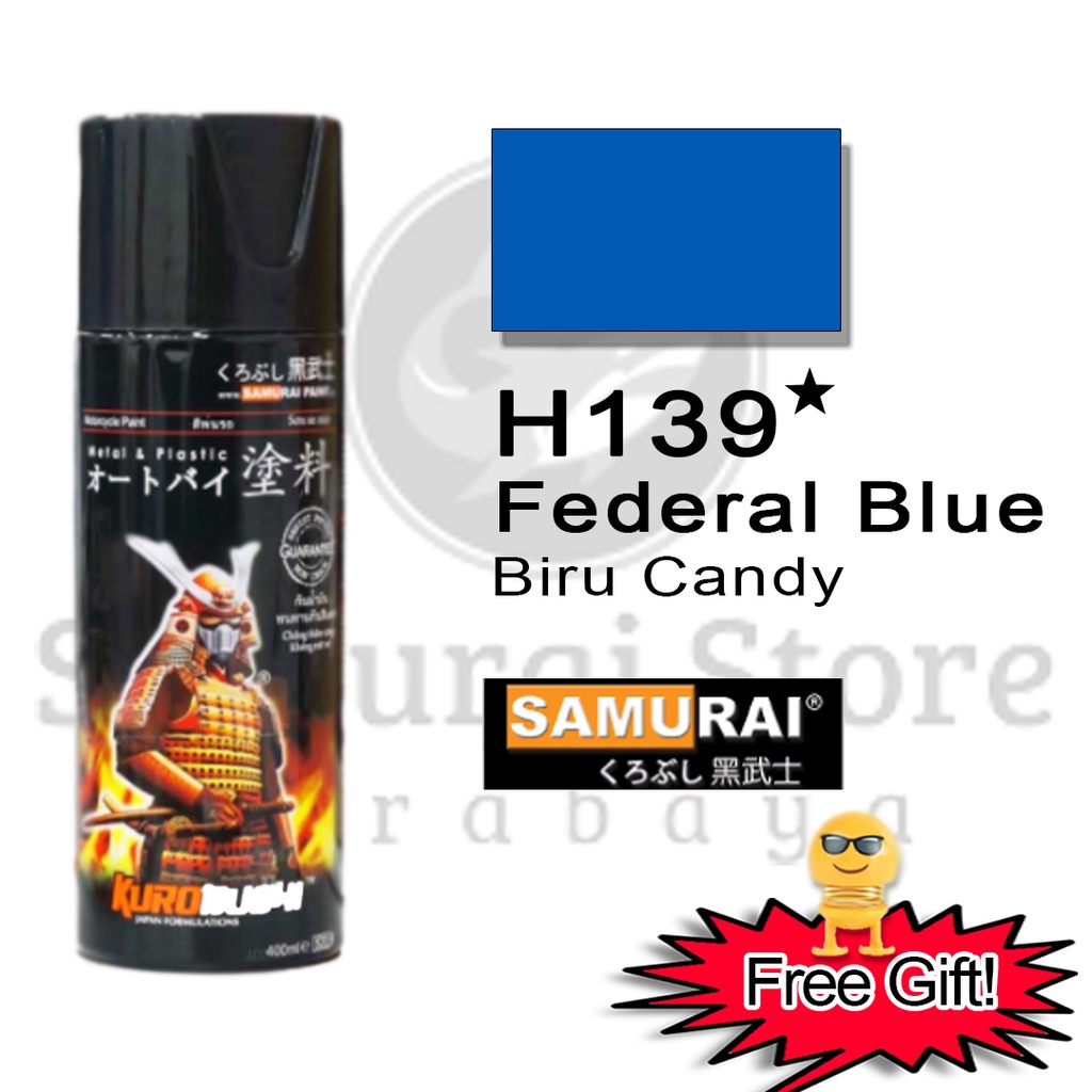 Jual Samurai Paint Honda Federal Blue H139 ☆ Biru Candy400 ml - Cat ...