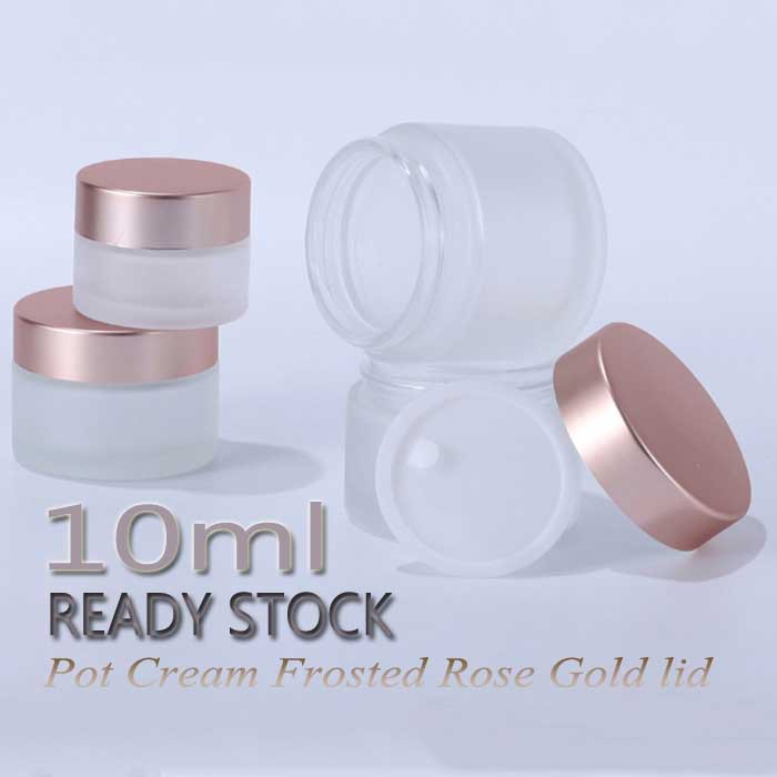 Jual Pot Cream 10ml Pot Krim 10gram Pot Kosmetik Kaca Frosted Dof Dop ...
