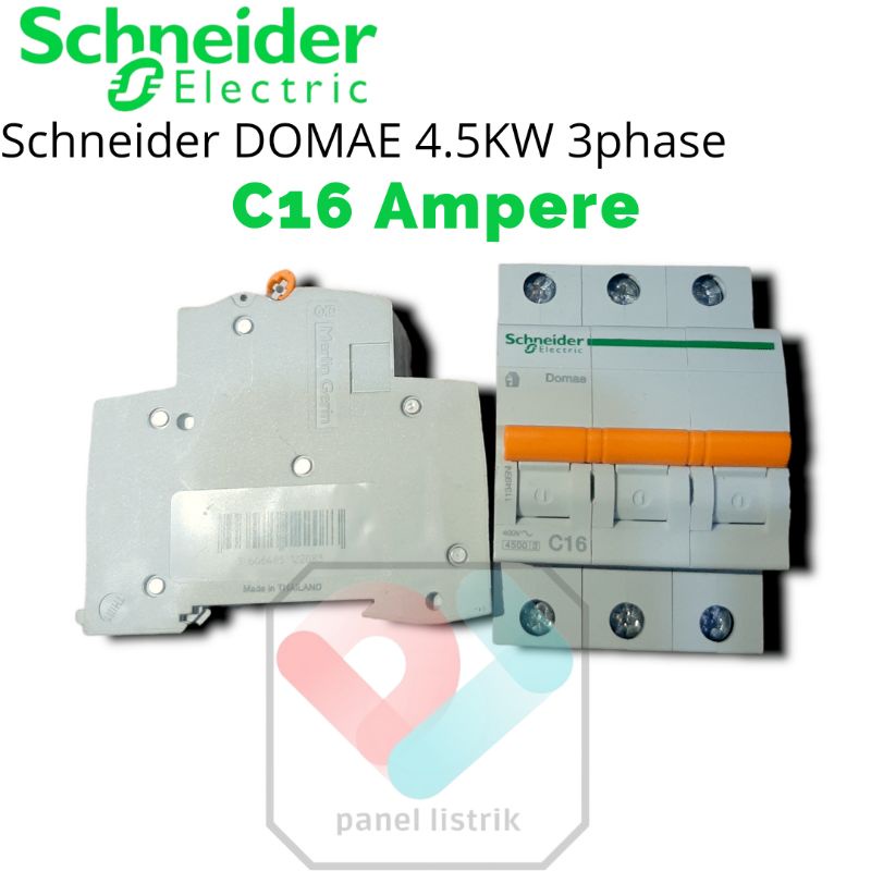Jual Schneider Domae Mcb 3 Phase 16a / 3Phase 16a / Original Sni Mini Circuit Breaker Listrik ...