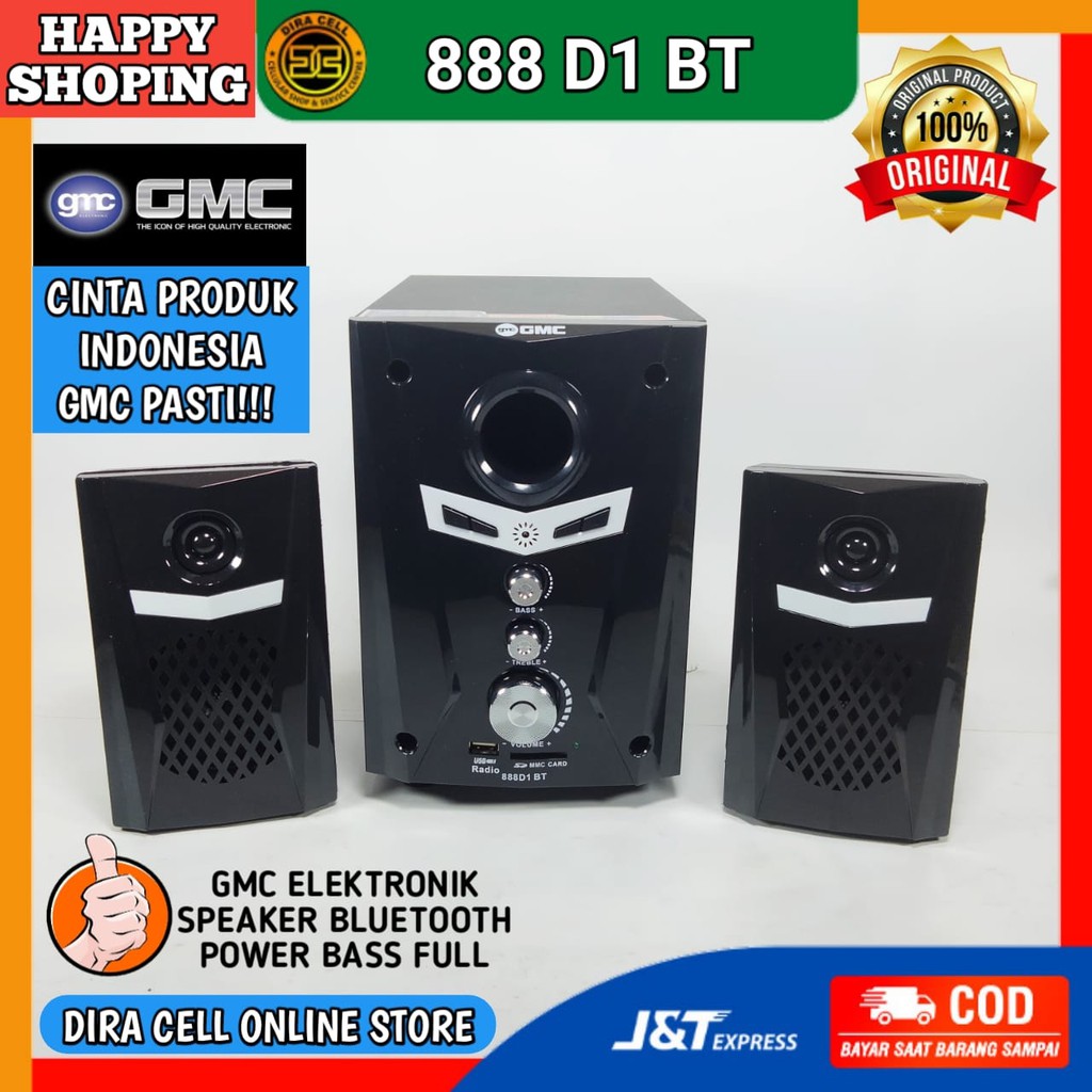 Jual SPEAKER SEPIKER MUSIX BOX SPEKER GMC 888 D1 BT BLUETOOTH 2DUAL ...