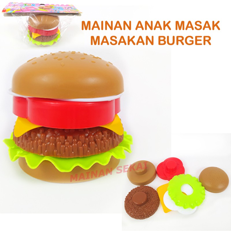 Jual MAINAN MASAK MASAKAN BURGER SATUAN LF25 BURGER KANTONG / MAINAN ...