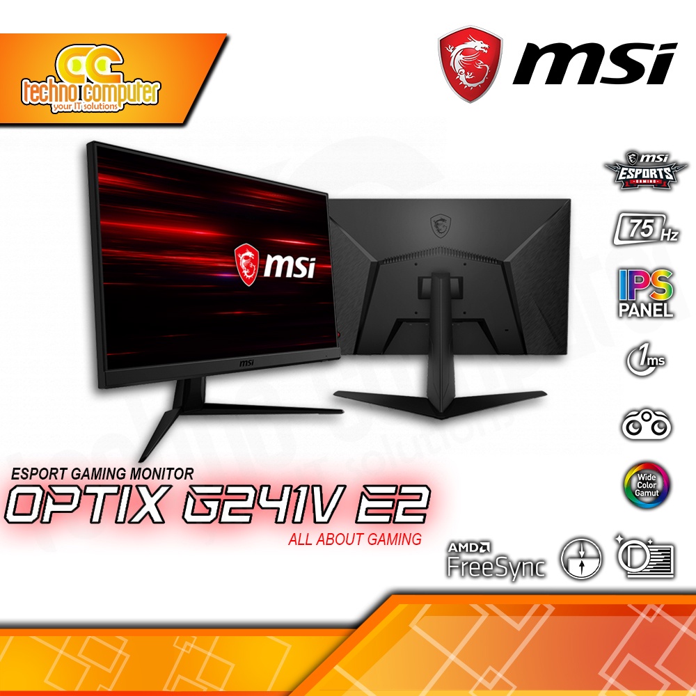 Jual MONITOR MSI OPTIX G241V E2 Gaming Monitor - 24 inch, FHD (1920 x ...