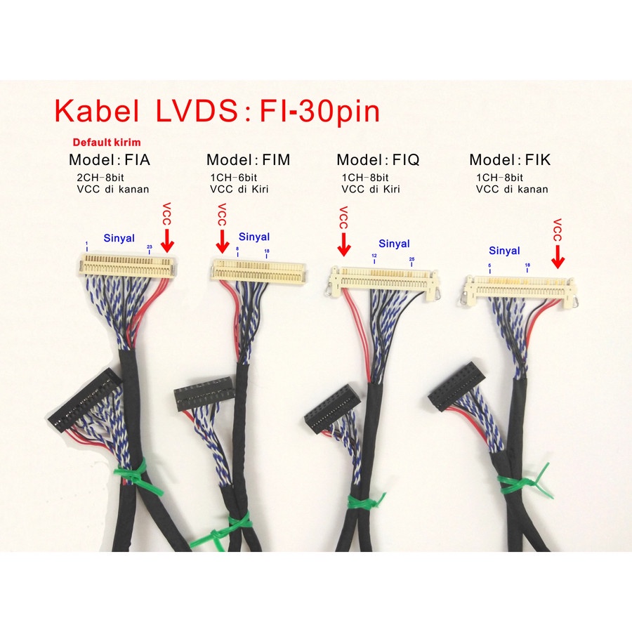 Jual Kabel LVDS FI - 30Pin Dual Channel 8 Bit LCD LED TV MONITOR 10 -32" | Shopee Indonesia