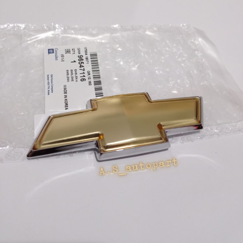 Jual Emblem Logo Chevrolet Gold Croom Best Qty 1 Original | Shopee ...