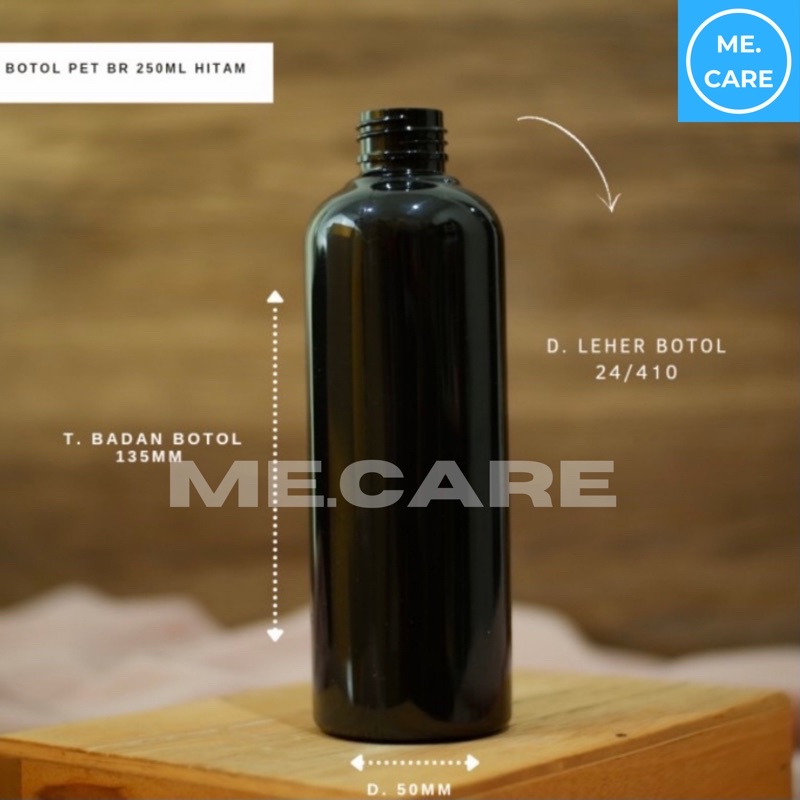 Jual BOTOL 250ML HITAM PET HITAM SOLID GLOSSY / BOTOL BR 250 ML HITAM ...