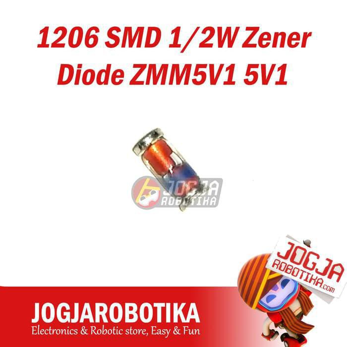 Jual 1206 SMD 1/2W Zener Diode ZMM5V1 5V1 | Shopee Indonesia