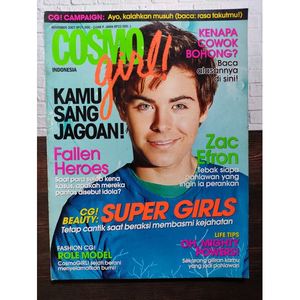 Jual Majalah Cosmo Girl - Cover Zac Efron | Shopee Indonesia