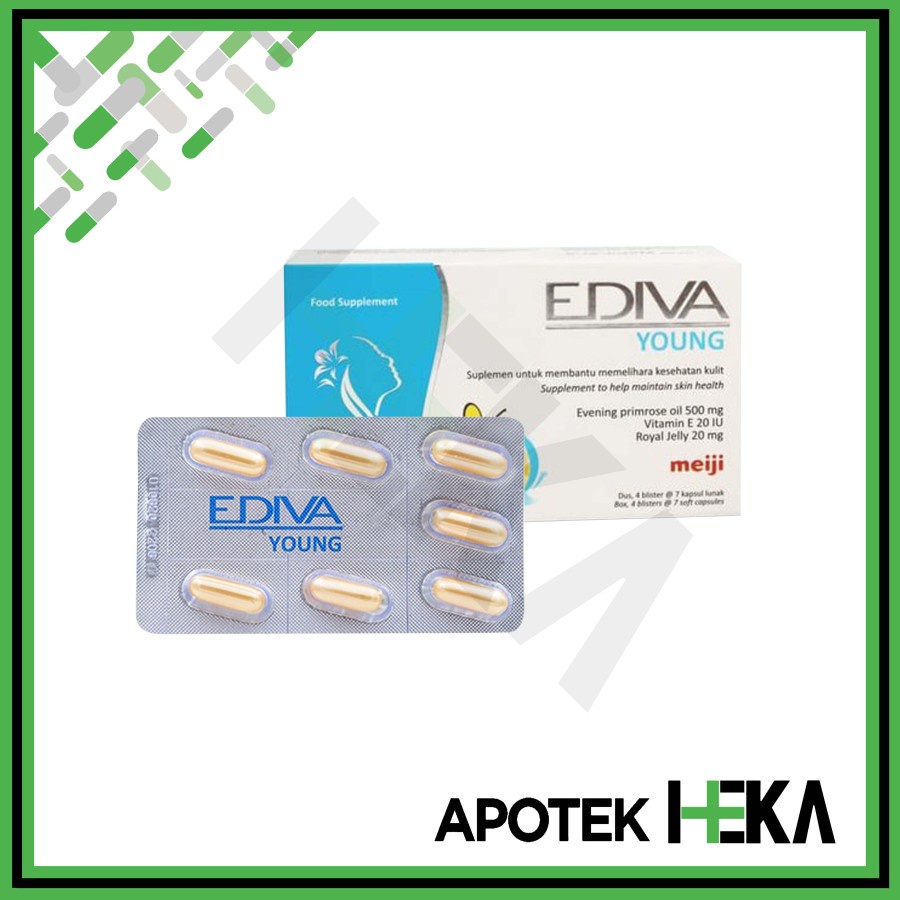 Jual Ediva Young Box isi 28 Tablet - Vitamin E Royal Jelly Memelihara Kulit (BANDUNG) | Shopee ...