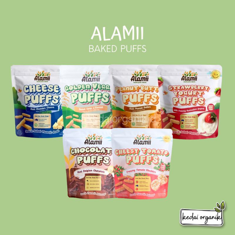 Jual Alamii Puff Snack Sehat / Alamii Cheese Puffs / Alamii Peanut ...