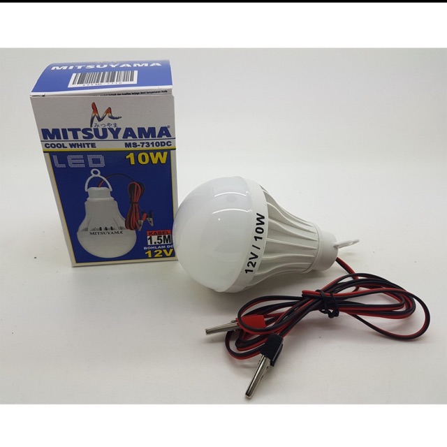 Jual Lampu Led DC 12v Mitsuyama 10w -Model Langsung Jepit ke Baterai /Aki | Shopee Indonesia
