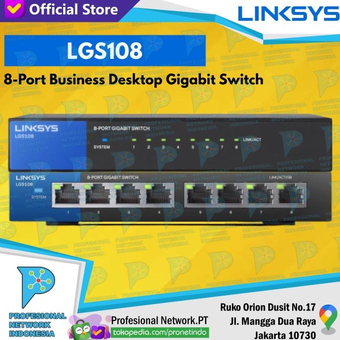 Jual Linksys LGS108-AP 8-Port/8 Port Desktop Business Gigabit Switch ...