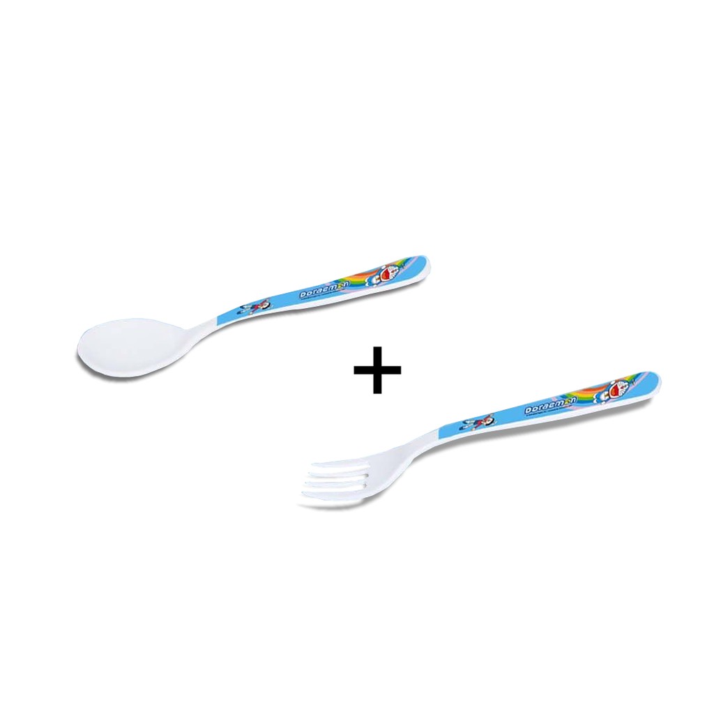 Jual Srithai Vanda Melamine Doraemon Rainbow Sendok Garpu Makan ...