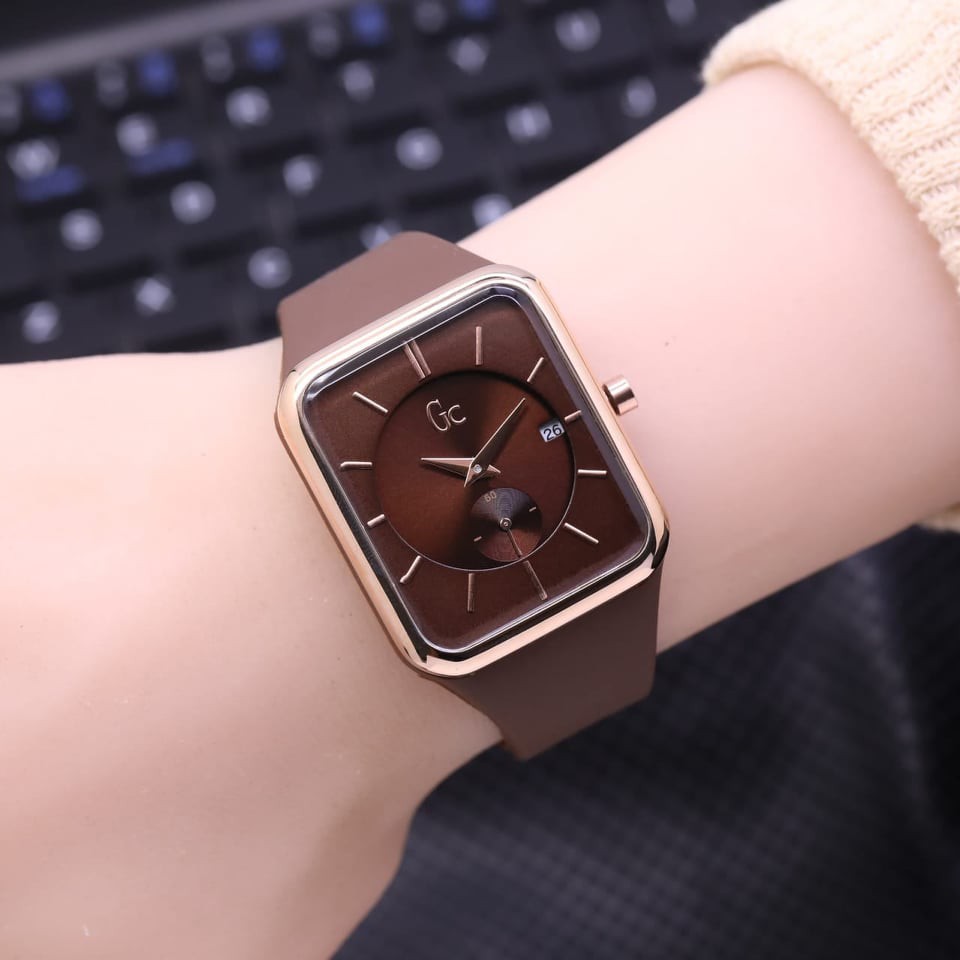 Jual JAM TANGAN GC CHRONO DETIK BAWAH TALI RUIBBER / KARET + BOX ...