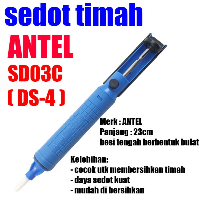 Jual Sedot Timah Antel SD03C Desoldering Pump DS-4 Panjang 23cm penyedot | Shopee Indonesia