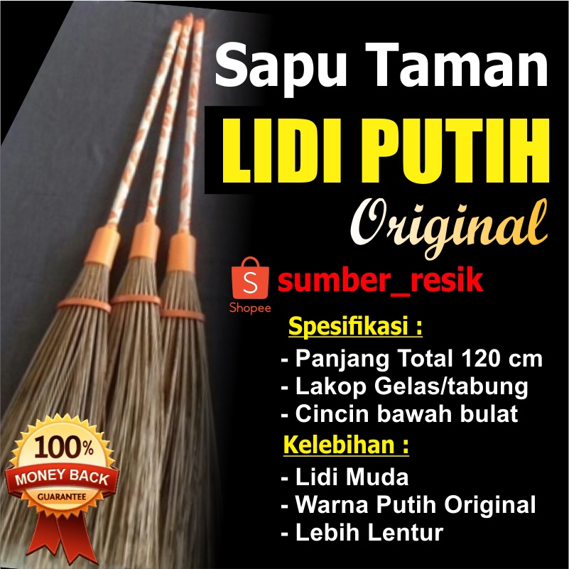 Jual Sapu Taman Lidi Putih Lakop BULAT Original Kualitas Super | Shopee ...
