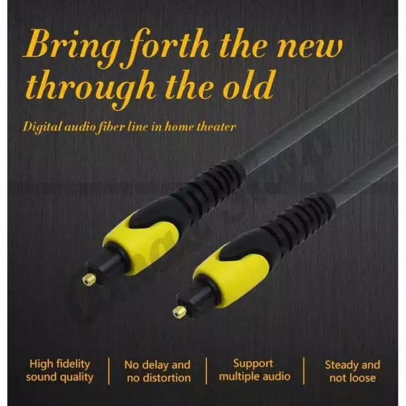 Jual Kabel Optical Ujung Kuning Kabel Toslink Audio 1.5 Meter Kabel ...