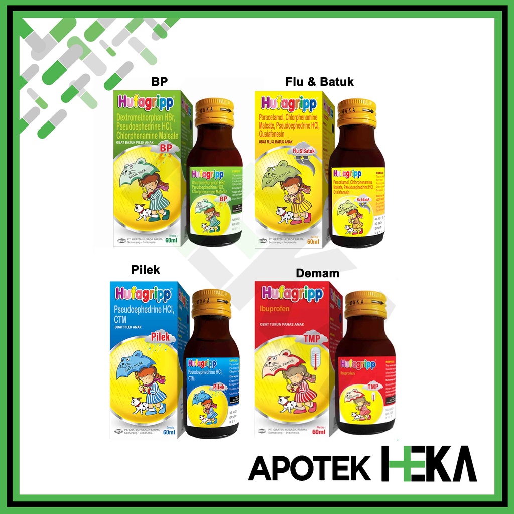 Jual Hufagripp Hijau Kuning Biru Merah 60 ml - Sirup Hufagrip Anak ...