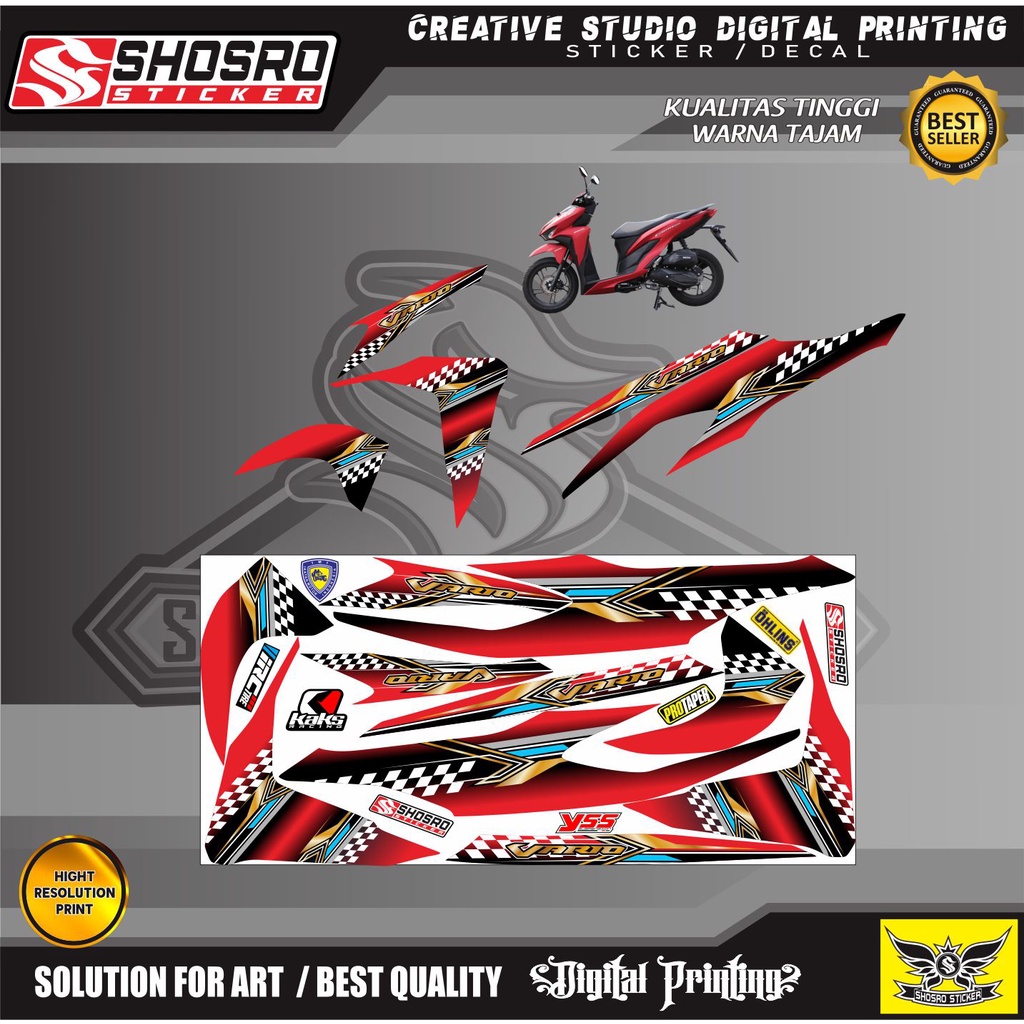 Jual STIKER RACING COD / STRIPING HONDA VARIO STICKER VARIASI ALL VARIO NEW 2019 SAMPAI 2022 ...