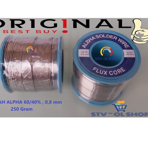 Jual Timah Alpha / Timah Solder Alpha 60/40% 0,8mm 250 gram TG- 413>> | Shopee Indonesia