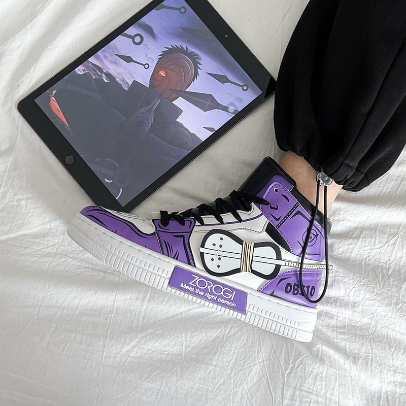 Jual Import Anime Sepatu Santai Pria Naruto Uchiha Obito Cowok Running ...