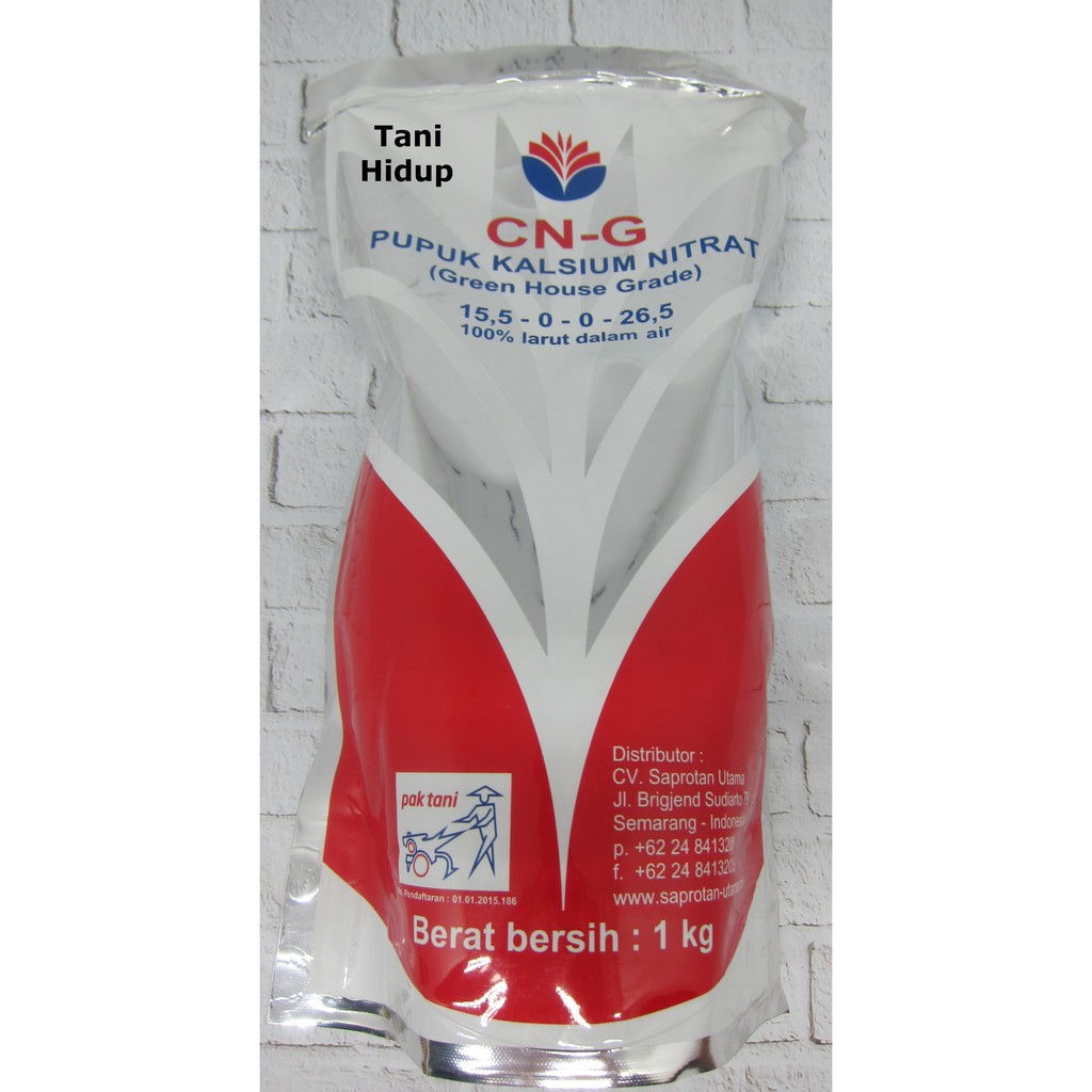 Jual Pupuk Kalsium Nitrat CNG kemasan 1 kg - Saprotan Utama | Shopee ...