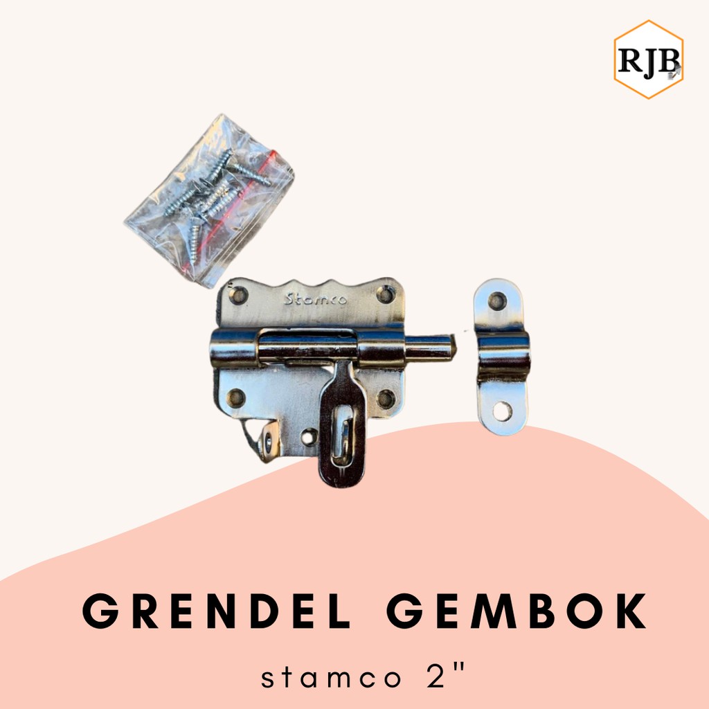 Jual Grendel + tempat gembok/ Slot Pintu | Shopee Indonesia