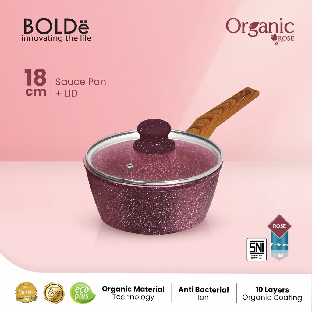 Jual BOLDe Organic Rose Sauce Pan 18 | Shopee Indonesia