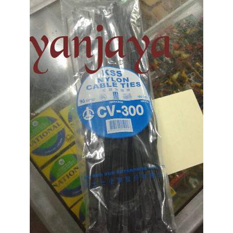 Jual KSS NYLON CABLE TIES CV-300/30CM X4,8MM HITAM | Shopee Indonesia