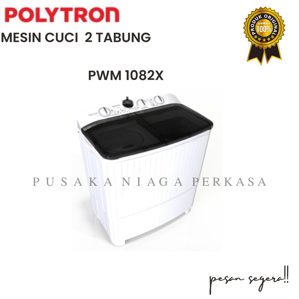 Jual MESIN CUCI POLYTRON 2 TABUNG PWM 1082X | Shopee Indonesia