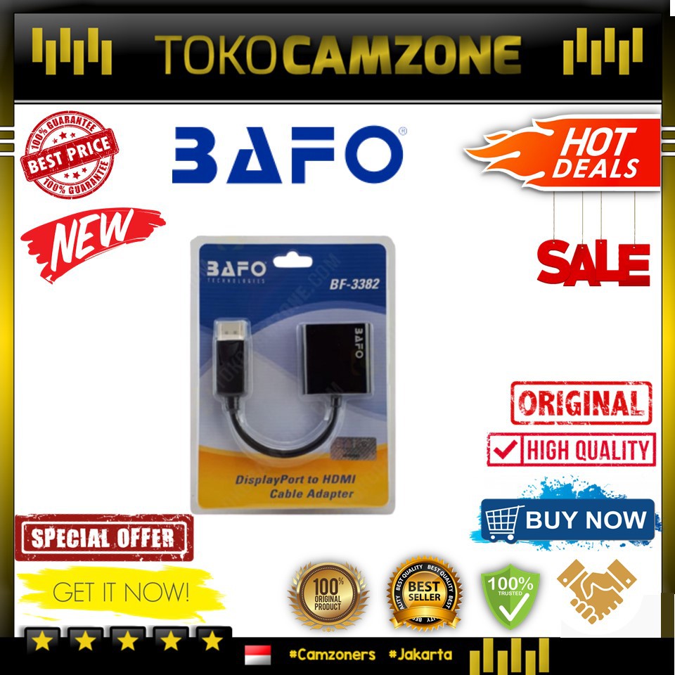 Jual Bafo BF-3382 DisplayPort to HDMI Cable Adapter | Shopee Indonesia