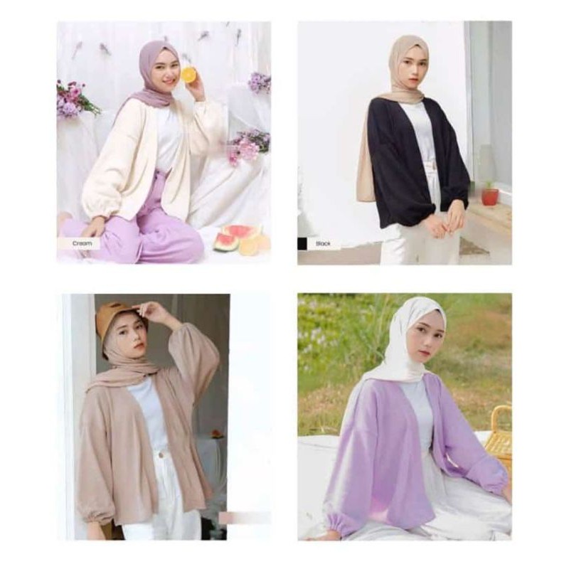 Jual Laura cardy balon//cardygan/blezer//pakaian wanita//tangan balon ...