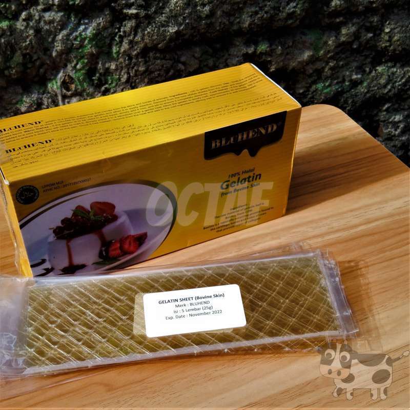 Jual Gelatin Lembar / Sheet / leaf sapi 5 lembar (25g) | Shopee Indonesia