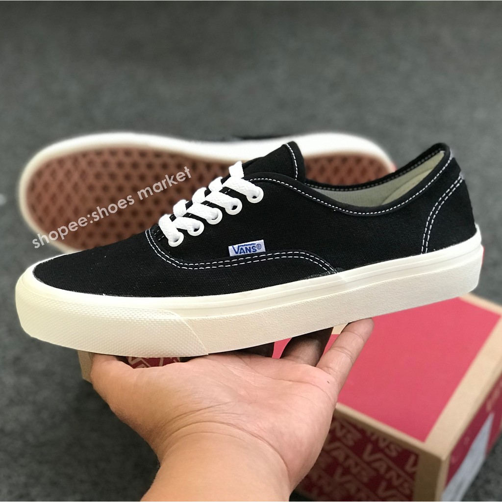 Jual Sepatu Vans Authentic OG Ivory Black White | Shopee Indonesia