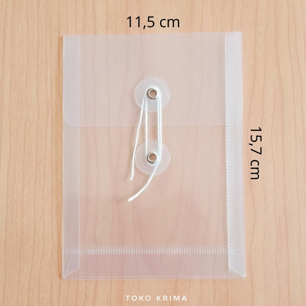 Jual Map Kecil Plastik Bening / Pouch Mini Transparan Kancing Tali ...