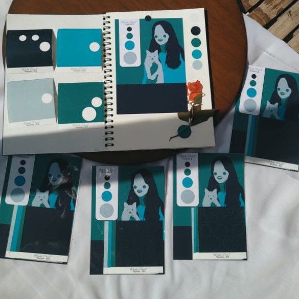 Jual PANTONE B Sticker dot dengan tema warna biru | Shopee Indonesia