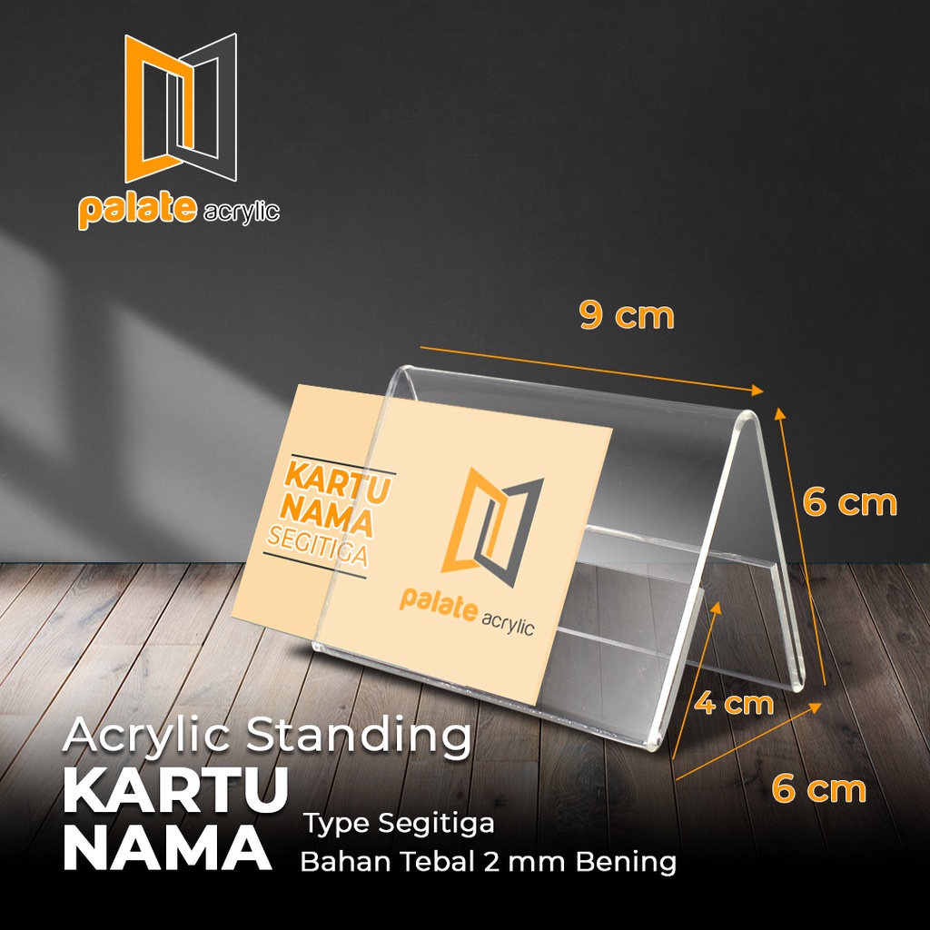 Jual AKRILIK KARTU NAMA 2 SISI / ACRYLIC 9X6 /AKRILIK KARTU NAMA ...