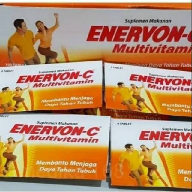 Jual ENERVON C TABLET 4 STRIP ( PER BOX 25 STRIP) | Shopee Indonesia