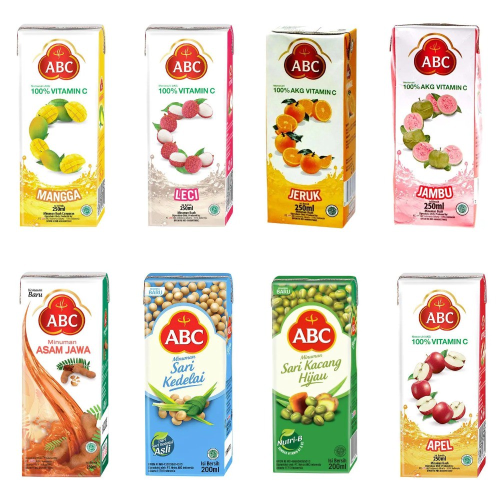 Jual ABC Minuman Kotak All Varian Sari 200 ml & Jus 250 ml | Shopee ...